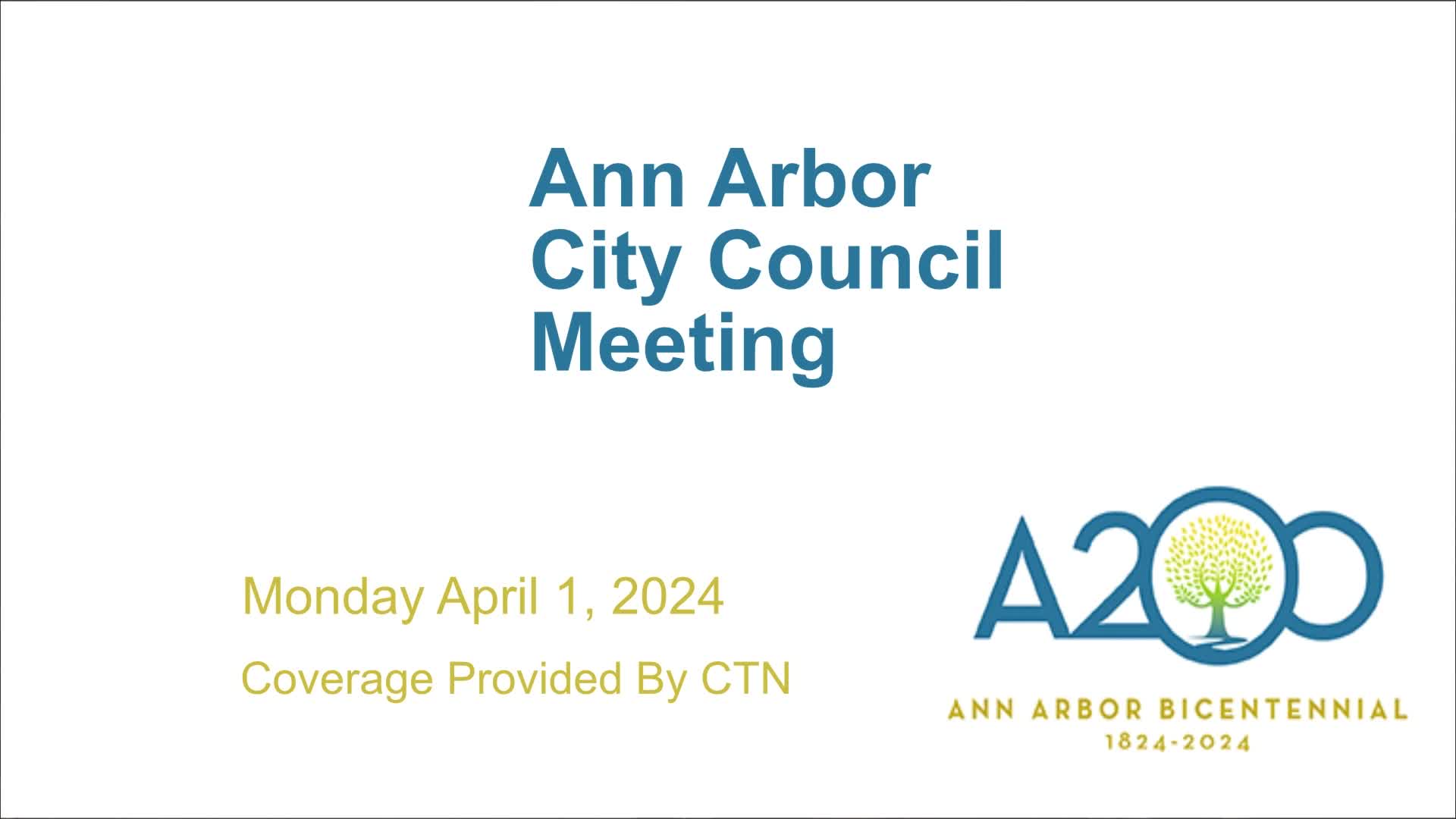 City Council Meeting 4/1/24